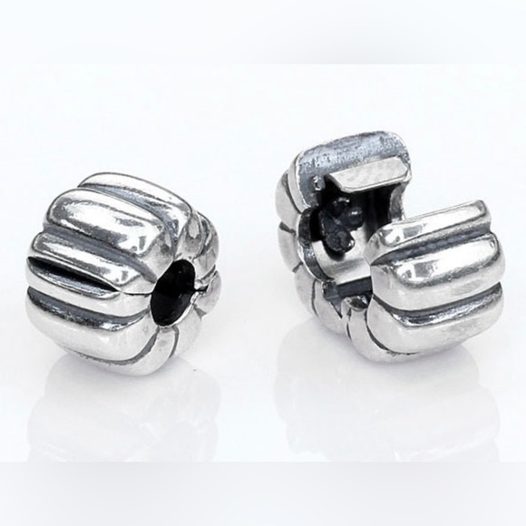 Pandora | Jewelry | Retired Pandora Grooved Ridges Safety Clip Stopper ...